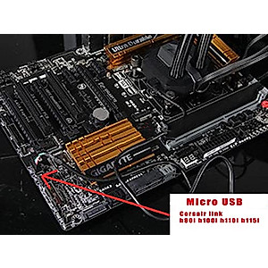 2 Pcs -Mini USB RGB Cable for 4-Pin Connector CPU Cooler Fan Corsair H80 H80i H80i GT H100 H100i H100i GT H100i V2 H110i H110i GT/GTX