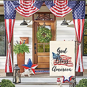 AVOIN colorlife God Bless America 4th of July Patriotic Garden Flag Double Sided Outside American Stars and Stripes, Memorial Day Independence Day Yard Outdoor Decoration 12 x 18 Inch