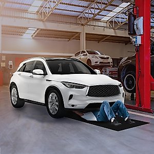 ITSOFT Absorbent Oil Spill Mat Garage Floor and Mechanic Pad 38" x 29" - Protects Floor from Spills, Drips, Splashes and Stains | Washable, Cut to Size, Non Slip and Waterproof Backing Layer