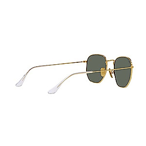 Ray-Ban RB8148 Hexagonal Titanium Sunglasses, Legend Gold/Polarized Green, 54 mm