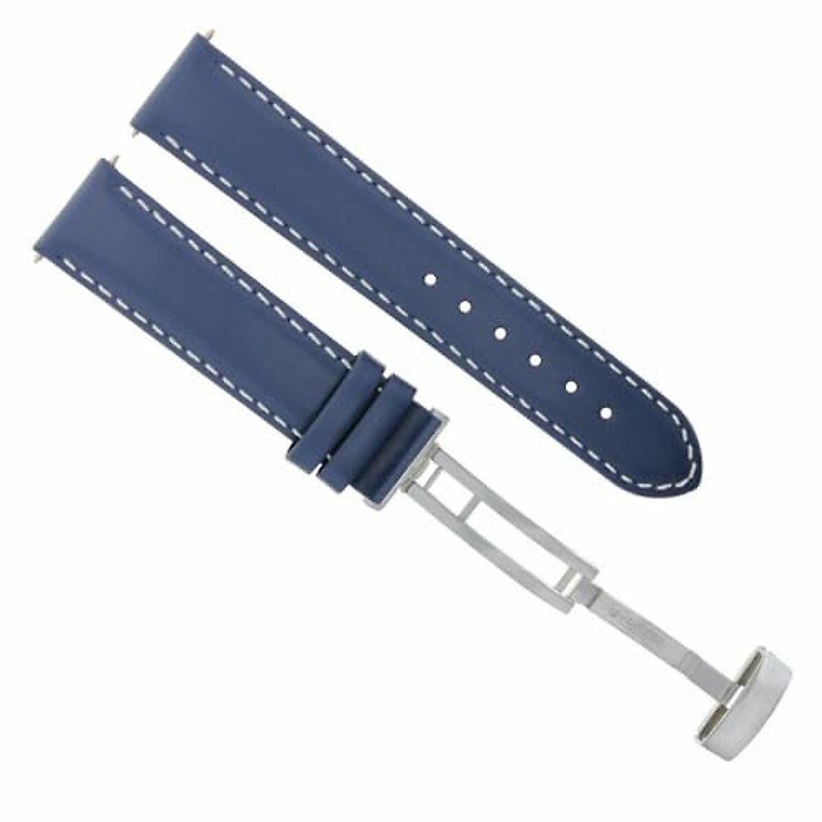 Ewatchparts 18-24MM GENUINE LEATHER WATCH BAND SMOOTH DEPLOY CLASP COMPATIBLE WITH IWC