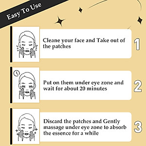 Adofect 31 Pairs Under Eye Patches -Reduce Eye Bags -24K Gold Eye Mask Collagen Under Eye Gel Pads for Puffiness and Dark Circle, Wrinkle, Revitalize and Refresh Your Skin