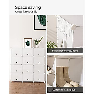 DINMO Shoe Rack, 8 Tier Shoe Storage Cabinet, 48 Pair Plastic Shoe Organizer for Closet Hallway Bedroom Entryway, White