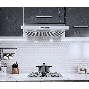 Blue Ocean 30" RH76TUC 500 CFM Stainless Steel Under Cabinet Range Hood | 6-Speed LED Display Touch Screen