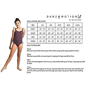 Danz N Motion Girl’s Lace Back Black Leotard 2403c (Size: 12-14)