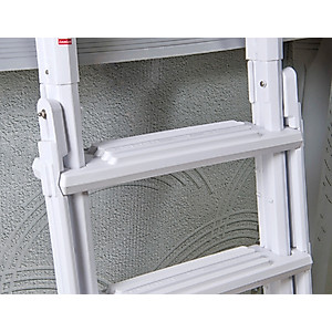 Blue Wave NE1222 A-Frame Flip Up Ladder for Above Ground Pools, White