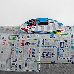 Jay Franco Thomas & Friends Stitch in Time Toddler Sheet Set - 3 Piece Set Super Soft and Cozy Toddler’s Bedding - Fade Resistant Microfiber Sheets (Official Mattel Product)