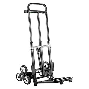 Gakee Stair Dolly 460LBS Weight Capacity, Stair Climber Dolly Height Adjustable Handle with 6 Wheels Heavy Duty Foldable Stair Climber Cart (460 LBS)
