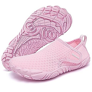 Limberun Kids Water Shoes for Girls Boys Swimming Shoes Kids Pool Shoes Kids Beach Shoes Youth Water Shoes Aqua Shoes for Kids Quick Dry Non-Slip, Comfortable Pink 11.5