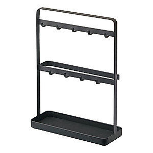 Yamazaki Home Key Rack - Modern Hook Organizer Stand Steel One Size Black