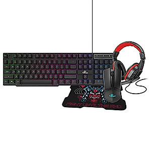 YEYIAN Hydra 2000 Gaming RGB Keyboard, Mouse, Headset, Mousepad Combo Kit