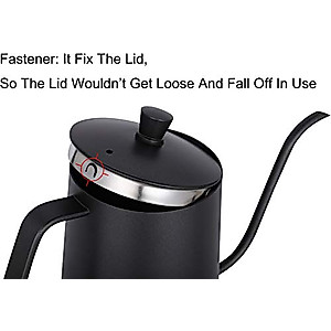 Apexstone Small Pour Over Coffee Kettle Gooseneck, Black Pour Over Coffee Kettle Stainless Steel, 20 oz Coffee Kettle