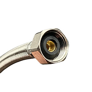 WINDON BAY 16-Inch Stainless Steel Faucet Connector 1/2in FIP X 1/2-inch FIP, Faucet Supply Line, 2-Pack