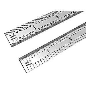 Benchmark Tools 466651 Flexible 12 Inch 5R Machinist Rule with 1/10, 1/100, 1/32 and 1/64 Markings Stainless Steel Non-Glare Satin Chrome Finish Conforms to EEC-1 Accuracy Standards (1)