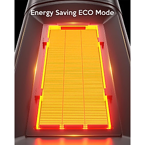 Space Heater, Heaters for Indoor Use with Thermostat, 1500W Electric Heaters with Remote, Digital Display, 70°Oscillating Room Heater, 12H Timer, Safety Heater for Room Home Office, Silver