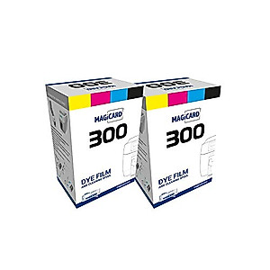 2 x Magicard 300 Printer MC250YMCKOK Color Ribbon - YMCKOK - 250 Prints with Bodno Software Demo Card