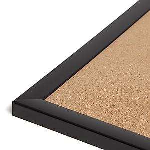 U Brands Cork Bulletin Board, 17" x 23", Black Wood Frame (026U00-01)