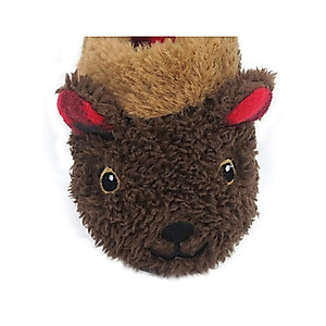 Wonder Nation Toddler Boy Aline Cute Critter face Fur Slippers (7-8 Toddler Brown