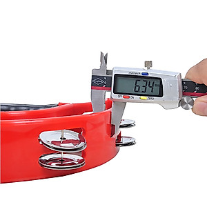 HLMOptimo Double Row Tambourine, Half-Moon Musical Tambourine Hand Held for Kids, Adults, Party, KTV 4 colors (9 inch, Pack of 4)