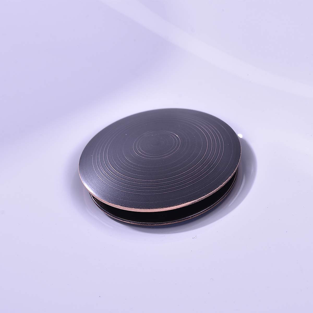 HANEBATH Pop-up Drain with Strainer Basket, Bathroom Sink Drain Assembly Less Overflow, Oil Rubbed Bronze