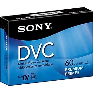 Sony Premium-Grade miniDV Videocassette - 60 min, Single