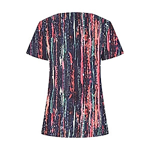 SMIDOW Womens Tunic Tops to Wear with Leggings 2023 Trendy Summer Short Sleeve Square Bohemian Shirts Long t-Shirt with Slit