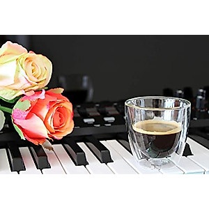 Gmark Espresso Cups Shot Glass 2.7- Ounce Coffee Set of 4 - Lightweight Double Wall Thermo Insulated GM2028