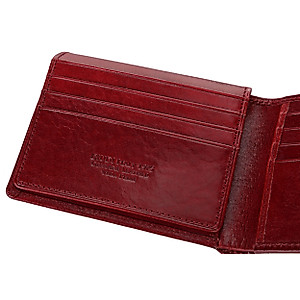 Giudi Deluxe Comfortable Bifold Men’s Wallet Made in Italy – 12 Business Credit Card Holder – ID Window - Soft Touch Genuine Cow Leather - Excellent Gift in Attractive Packaging