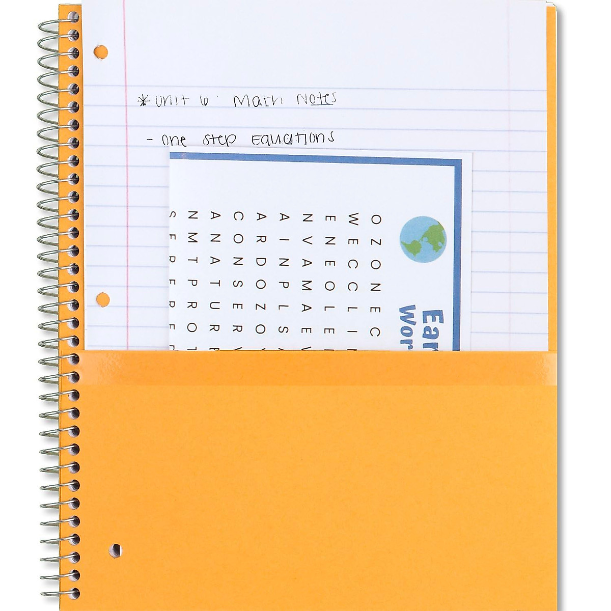 Five Star Spiral Notebook, 5-Subject, Wide Ruled Paper, 200 Sheets, 10-1/2" x 8", Color Will Vary (05206)