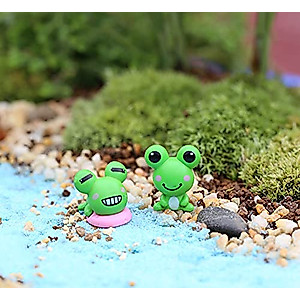24 Pcs Resin Mini Frogs Cute Frog Miniature Figurines Animals Model Fairy Garden Miniature Moss Landscape DIY Terrarium Crafts Ornament Accessories for Home Décor (24 Pcs)