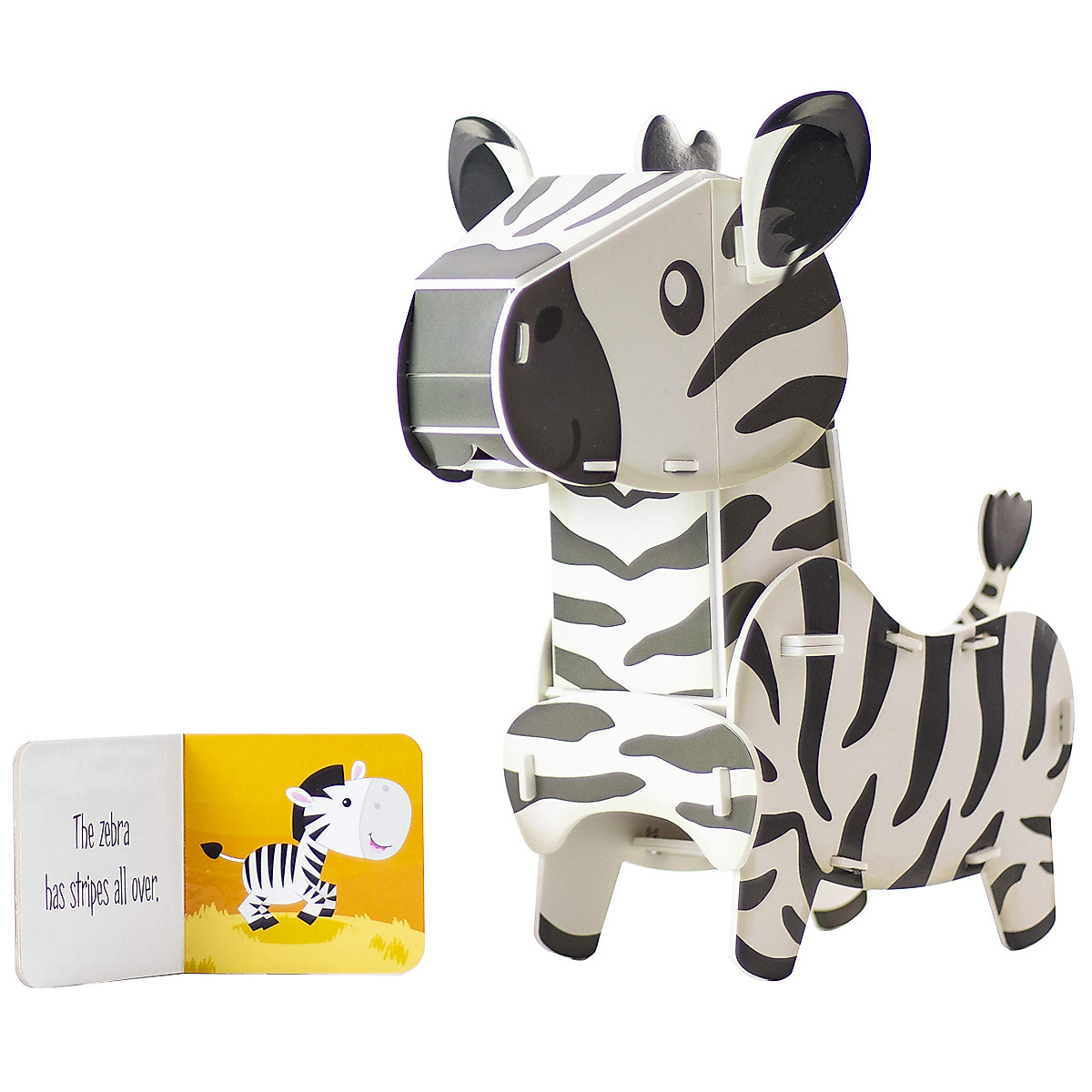 Zebra 3-D Puzzle & Book
