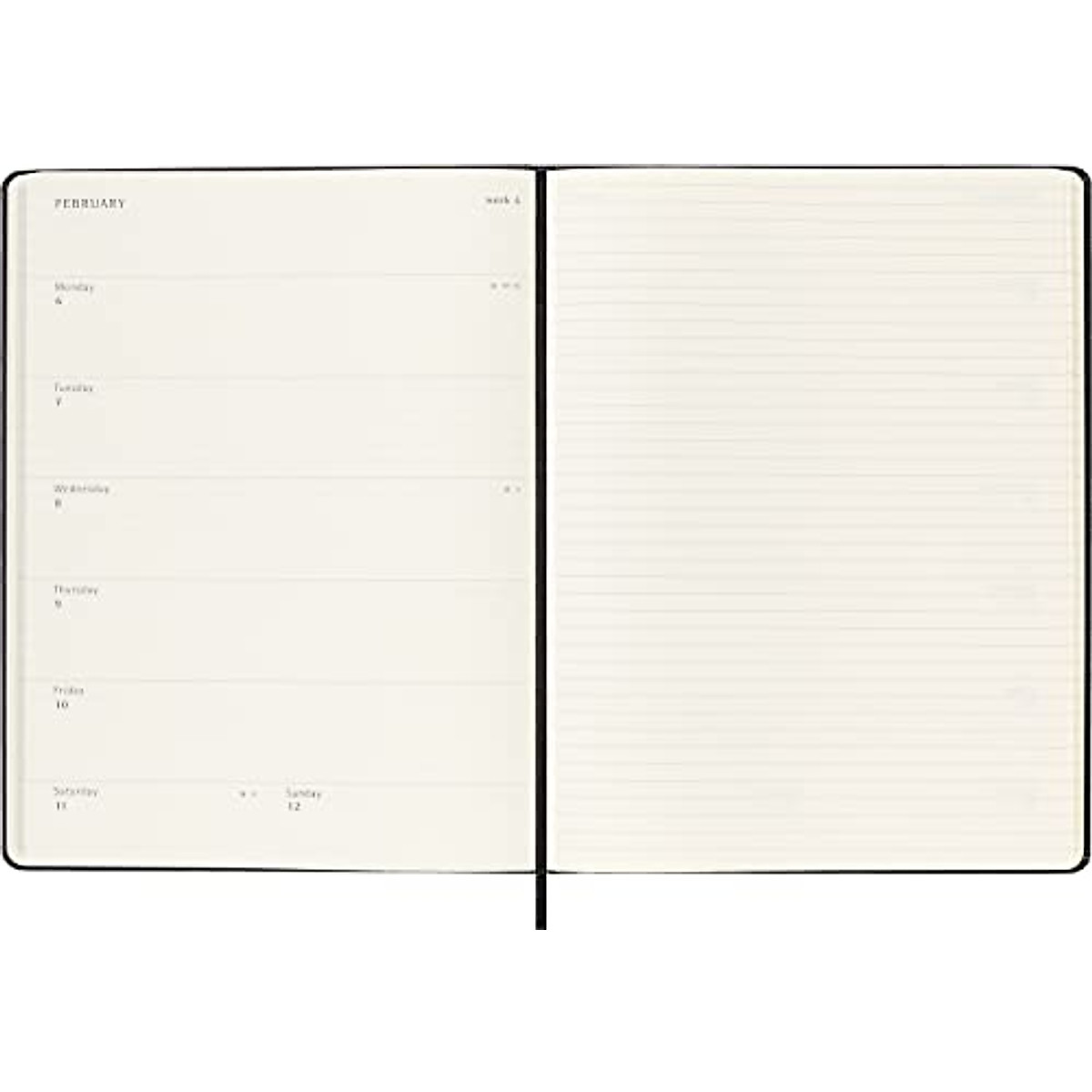 Moleskine 2023 Weekly Notebook Planner, 12M, Extra Large, Black, Hard Cover (7.5 x 10)