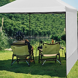 NINAT Canopy Sunwall Sidewall Gazebos Tent Waterproof for 8x8ft Pop up Canopy Straight Leg Gazebos Outdoor Instant Canopies 1 Pcs White Canopy Sidewall Only