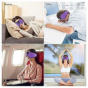 FREGENBO Sleep Mask Sleep Headphones, 20-27 Adjustable Music 3D Eye Mask, Wireless Sleeping Headphones for Side Sleepers, Tech Cool Gadgets for Women Man, for Insomnia