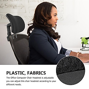Gaming Chair Headrest Attachment Office Chair Headrest Attachment Neck Support Cushion Clip on Computer Chair Head Pillow Detachable for Ergonomic Executive Chairs Black