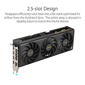 ASUS ProArt GeForce RTX™ 4070 OC Edition 12GB GDDR6X Graphics Card (PCIe 4.0, 12GB GDDR6X, DLSS 3, HDMI 2.1, DisplayPort 1.4a)