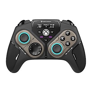 Turtle Beach Stealth Pivot Wireless Smart Game Controller Officially Licensed for Windows PC – Rotating Modules, Display Dashboard, Hall-Effect Sticks, Remappable Buttons, Bluetooth, 20-Hour Battery