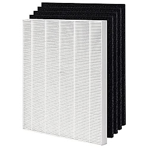 Homeland Goods True HEPA Replacement Filter S, Compatible with Winix C545 Air Purifier, Replaces Winix S Filter 1712-0096-00, H13 Grade 1 True HEPA Filter + 4 Activated Carbon Filters (1)