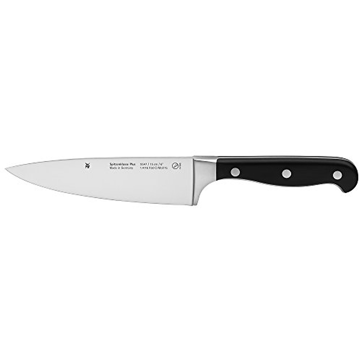 WMF Chef's Knife Spitzenklasse Plus Length 30 cm Blade Length 15 cm Performance Cut Made in Germany Forged Special Blade Steel Seamlessly Riveted Plastic Handle