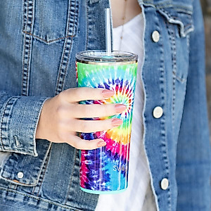 Swig Life 22oz Tumbler, Insulated Coffee Tumbler with Lid, Cup Holder Friendly, Dishwasher Safe, Stainless Steel, Large Travel Mugs Insulated for Hot and Cold Drinks (Bluebonnet)