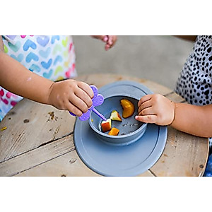 BapronBaby Garden Foodie Picks (2 Pack - Frog & Butterfly) - Toddlers + Preschoolers Utensils - BPA Free - Dishwasher Safe - Self Feeding - 18 Months+