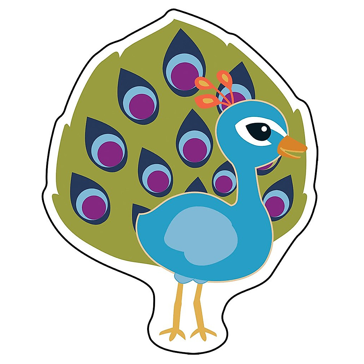 Carson Dellosa – You-Nique Peacocks Colorful Cut-Outs, Classroom Décor, 36 Pieces