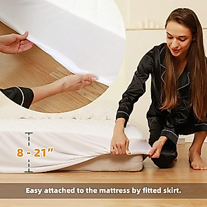 Heated Mattress Pad California King Size with 9 Heat Settings Controller Quilted Electric Mattress Pad Fit Up to 21 Inch