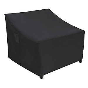 ABCCANOPY Patio Chair Cover Durable and 600D UV-Coated Polyester Waterproof Outdoor Furniture Cover High Back Chair Single Sofa Cover Stackable Chair Cover 40x38 Inches Black