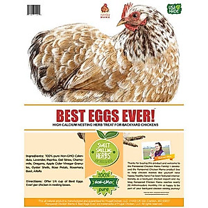 Pampered Chicken Mama Backyard Chicken Nesting Herbs for Great Eggs 10 oz - All-Natural Backyard Chicken Feed Supplies - Hen Treats for The Best Eggs Ever - High Calcium Supplement for Chickens