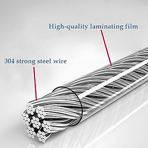 WaWacomp Retractable Clothesline Indoor Clothes Line for Hanging Dry and Wet Clothes on Heavy Duty Outdoor Clothing Lines 16.7 ft (White)