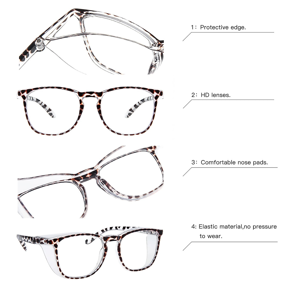 JOO'RTI Safety Glasses Goggles Anti Fog Proof Eye Protective Eyewear Protection Nurse Medical Spoggles Uv Lab Ppe Glases Googles Z87 Side Shield Surgical Prescription Snoggles Fashion