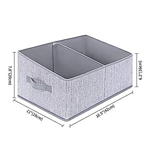 DIMJ Closet Baskets, 3 Packs Trapezoid Storage Bins, Foldable Fabric Baskets for Clothes, Baby Toiletry, Toys, Towel, DVD, Book