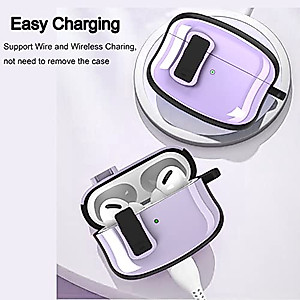 Xuyoz Airpods Pro 2nd Generation Case Cover with Lock, Airpods pro 2 Case, Military Armor Rugged Shockproof Air pod pro 2 Protective Case for Men Women with Keychain Clip for Airpods pro 2nd 2022