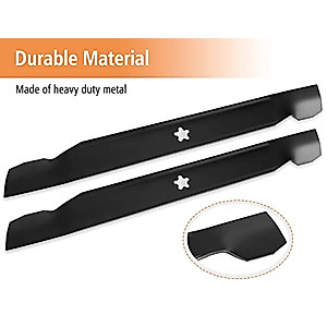budrash 532138971 Mower Blades for Craftsman/Hus qvarna/Poulan 42" Lawn Tractor, 138498 High Lift Blades for Craftsman LT1000 DYT4000, Hus qvarna YTH18542, Replace 127843 531307224, 2 Pack